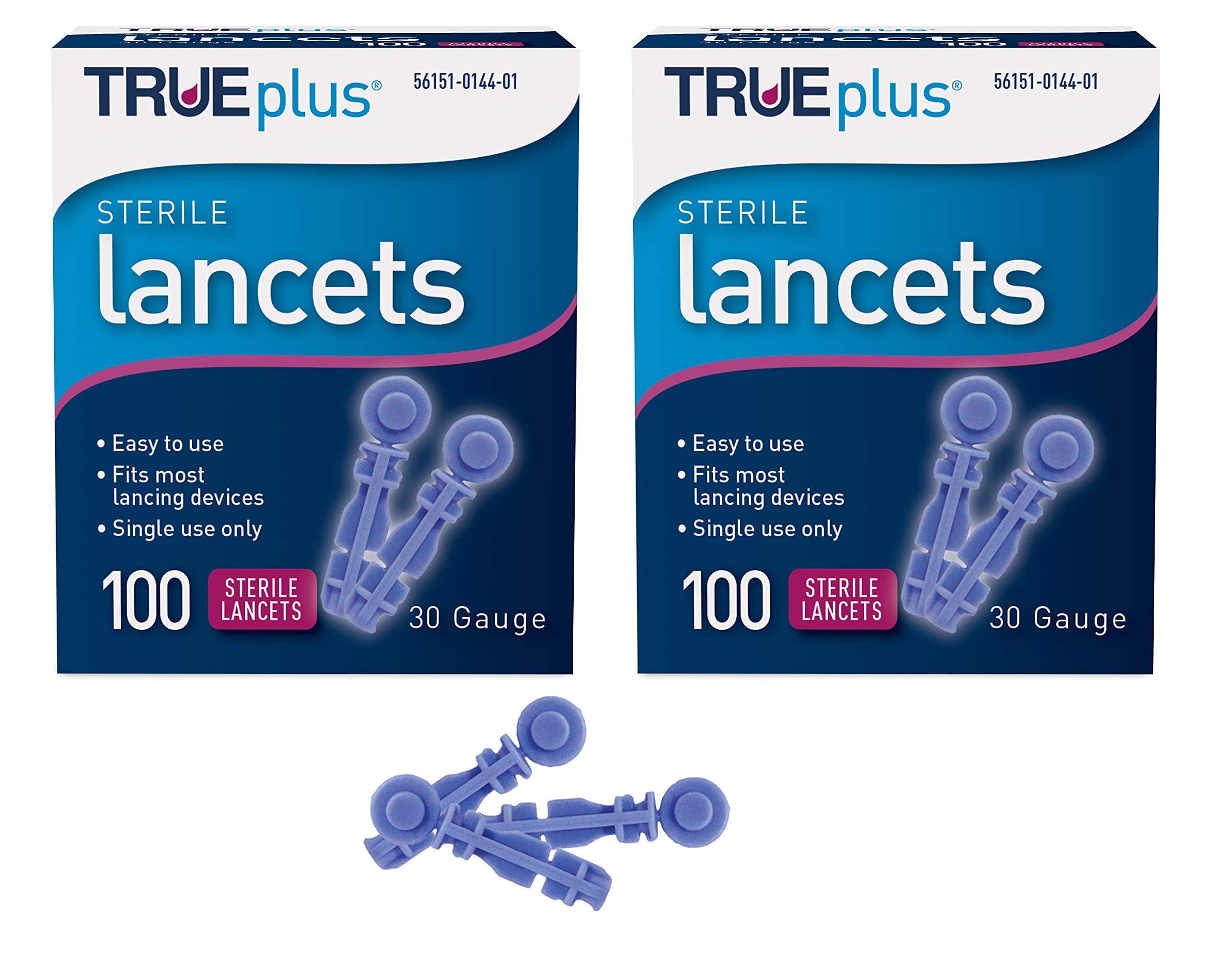1x 100ct TRUE METRIX Test Strips + 2X 100ct 30g TRUEplus Lancets + TRUEplus Lancing Device + TRUEplus Log Book
