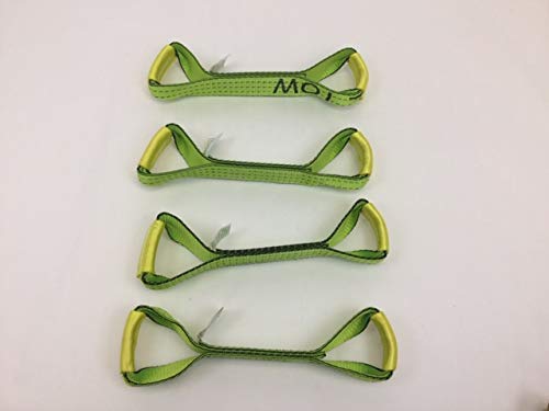 8 Point Kit 18' Heavy Duty TECNIC Strap Kit for Rollback/Flatbed Tie Downs with 12" Chain Tail