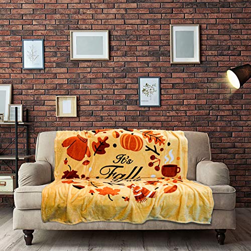 Infinity Republic It's Fall Y'all Holidays Super Plush Blanket - 50x60 Soft Throw Blanket - Perfect for Cuddle Season & Holiday Gifts!