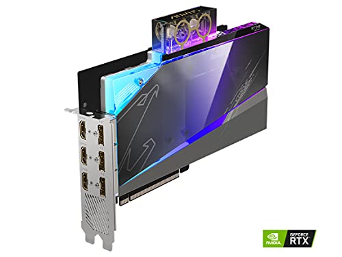 GIGABYTE AORUS GeForce RTX 3080 Ti Xtreme WATERFORCE WB 12G Graphics Card, Waterforce Water Block Cooling System, 12GB 384-bit GDDR6X, GV-N308TAORUSX WB-12GD Video Card
