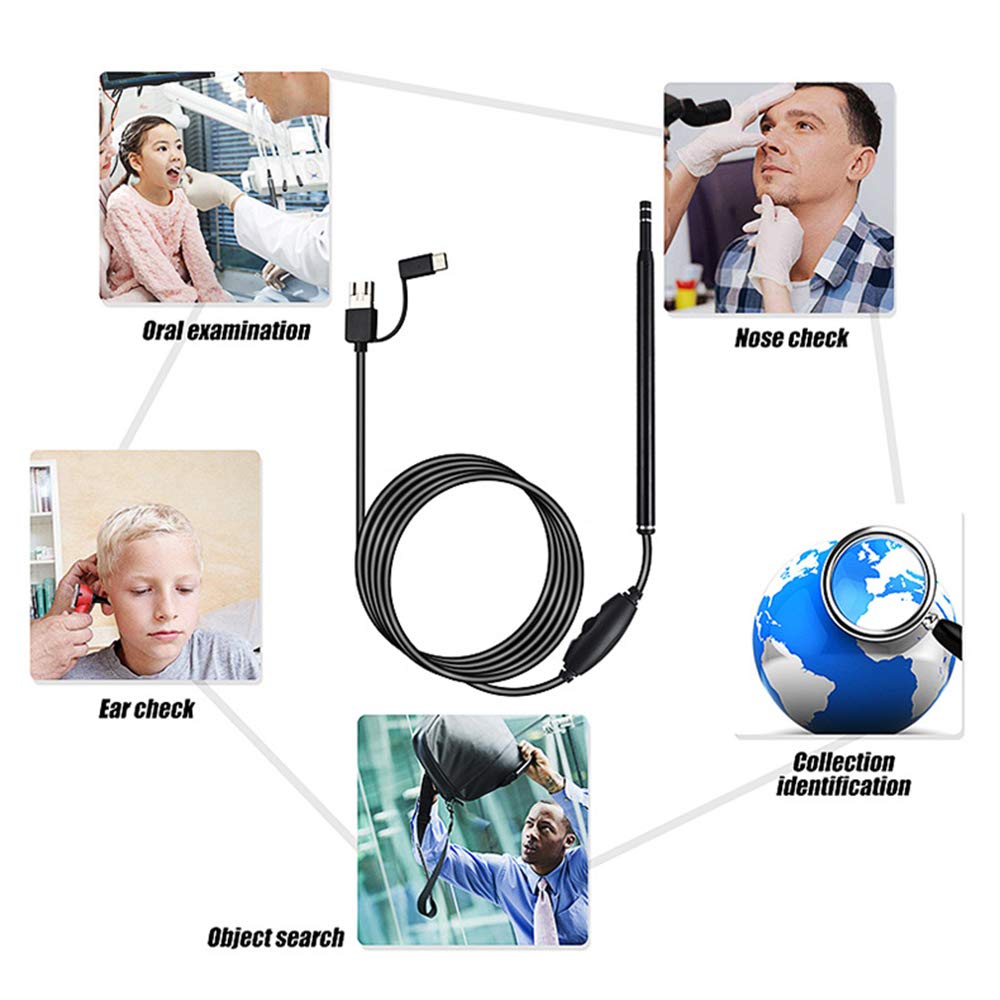 3 in 1 Otoscope iPhone,Endoscope Camera Otoscope Ear Nose Mouth,for Android Devices, Windows & Mac