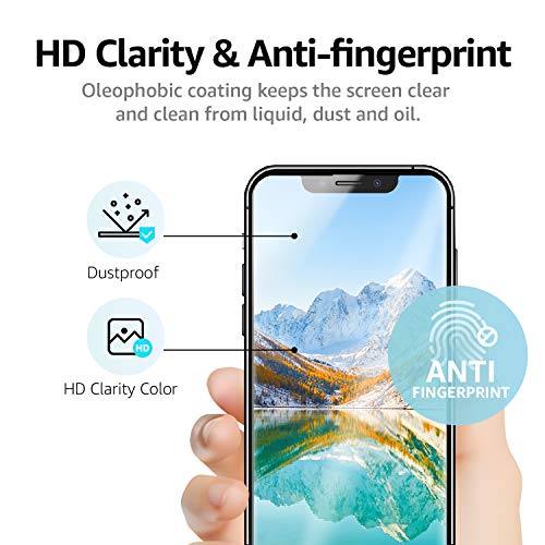 Amazon Basics Privacy-Tempered Glass Screen Protector for iPhone X / XS and 11 Pro - 5.8 Inch, 5.43" x 2.56", Anti Glare & Blue Light Filter