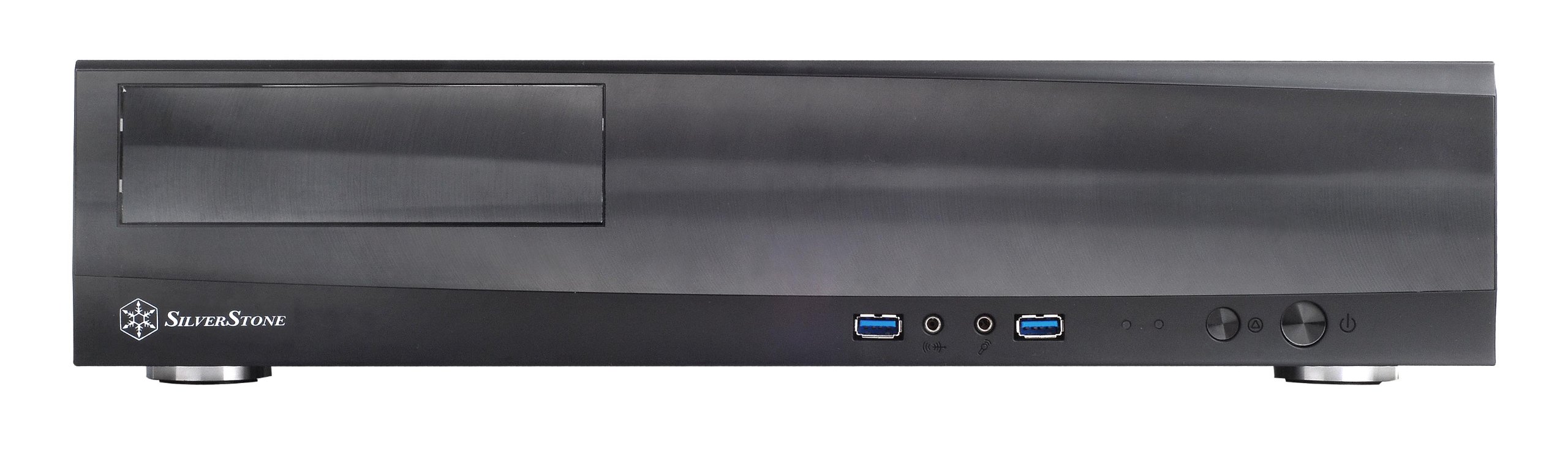 SilverStone Technology ML03B Milo Series Aluminum/Steel Micro-ATX Media Center/HTPC Case, Black ML03B-x