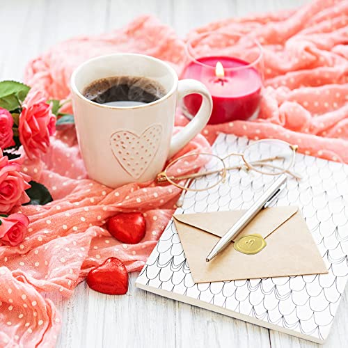 660Pcs Gold Embossed Wax Stickers Valentines Day Heart Envelope Seals Self-Adhesive Stickers for Wedding Celebrations Greeting Cards Commemorative Parties Engagement Invitations