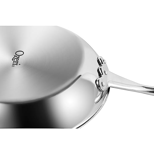 12" (30 cm) Stainless Steel Pan by Ozeri, 100% PTFE-Free Restaurant Edition