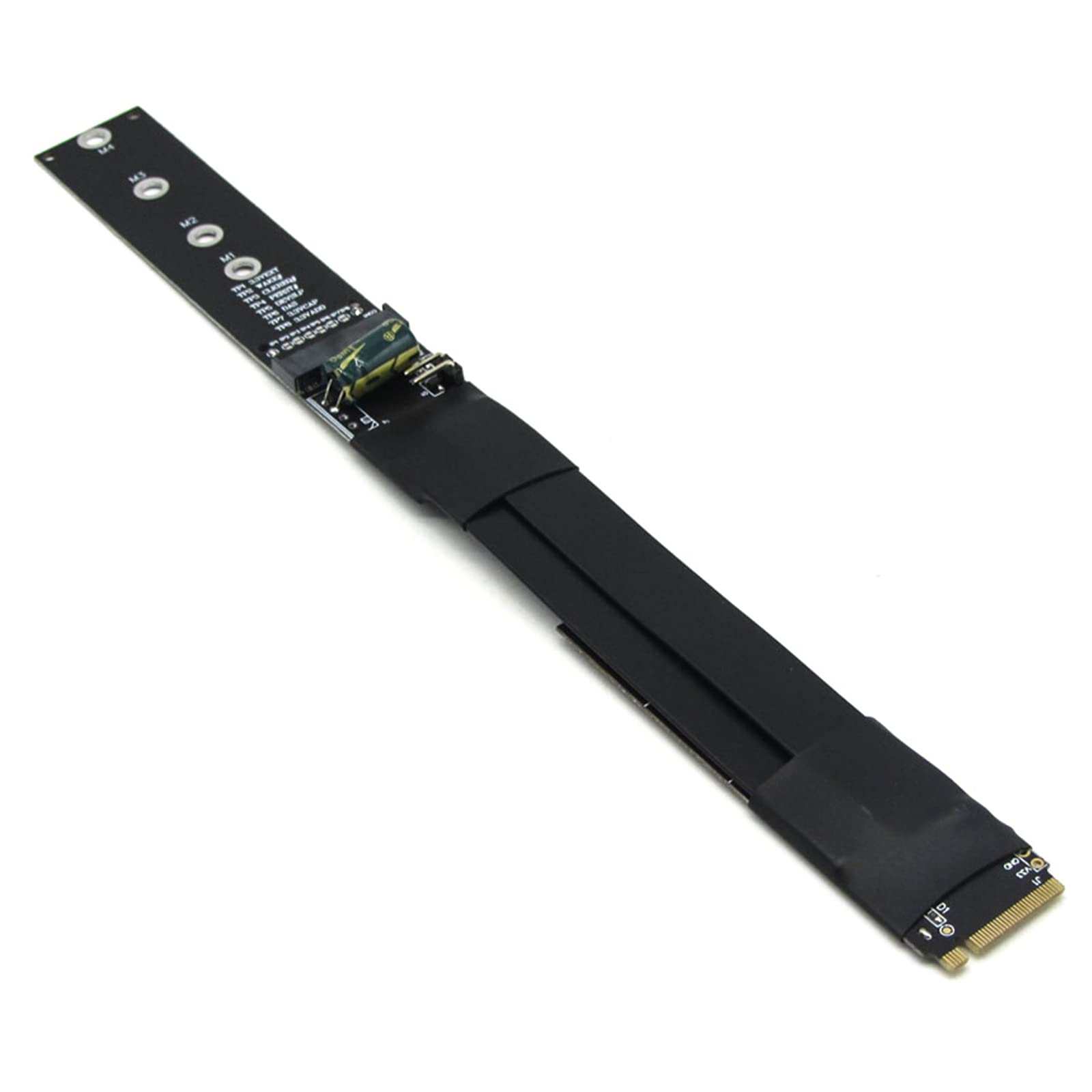 10Gtek M.2 NVMe SSD Extension Cable M.2NVMe SSD Solid State Drive Extension Cable Supports PCI-E 3.0 x4 Full Speed, 280mm
