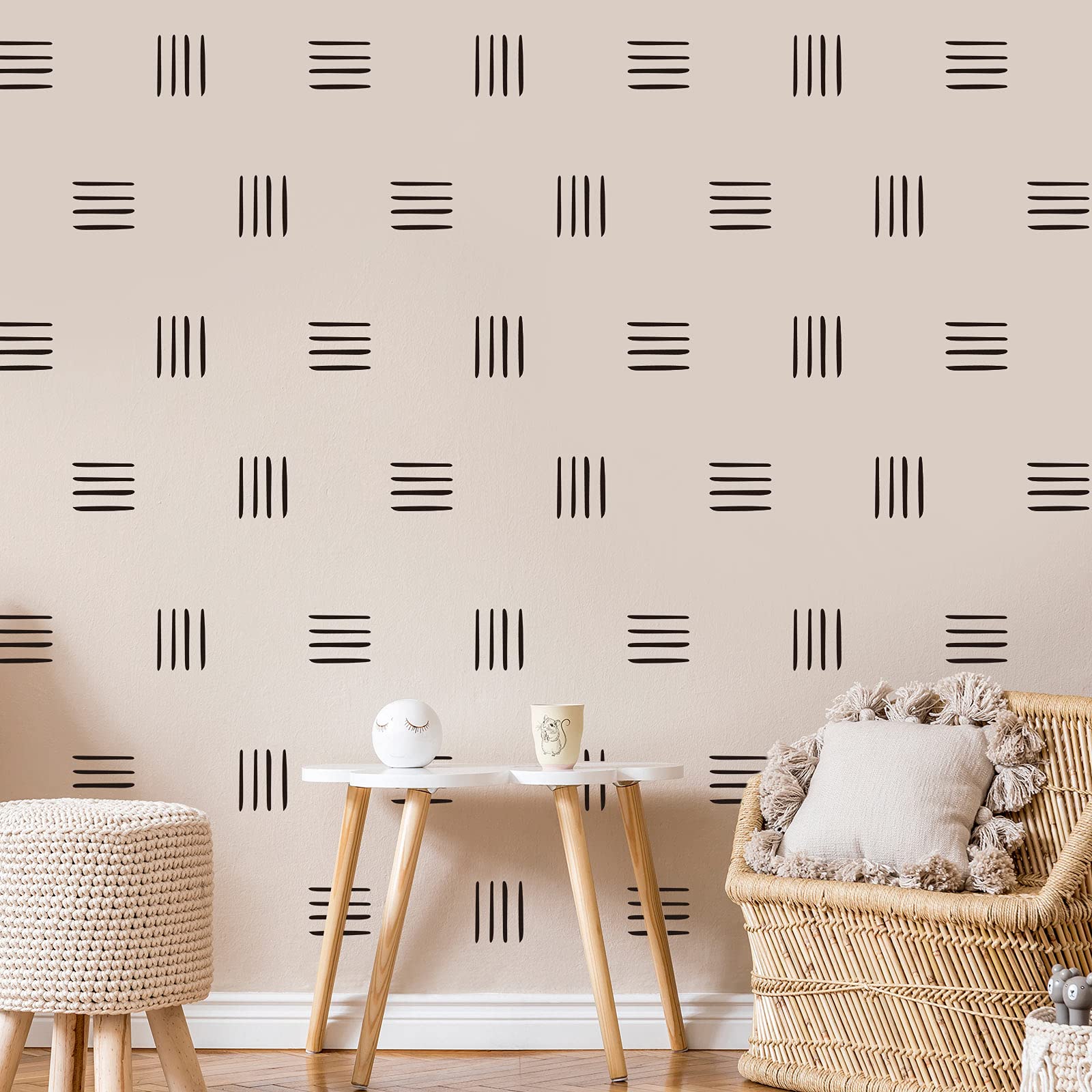 240 Pcs Line Wall Decals Modern Wall Stickers Boho Line Wall Stickers Abstract Wall Art Decor Black Line Wall Stickers Removable Peel and Stick Modern Stickers for Nursery Room Farmhouse Decor