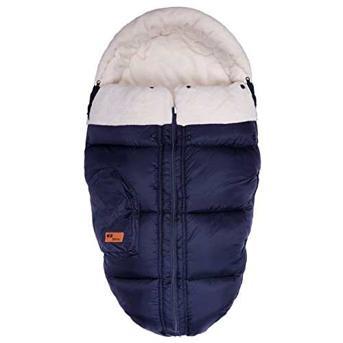 KZ Dotnz Winter Stroller Footmuff, Toddler Sleeping Bag for Stroller Multi-Zippers, Central and Side Opens, Stroller Blanket Easy for Baby in&Out Temperature Regulation stroller winter cover