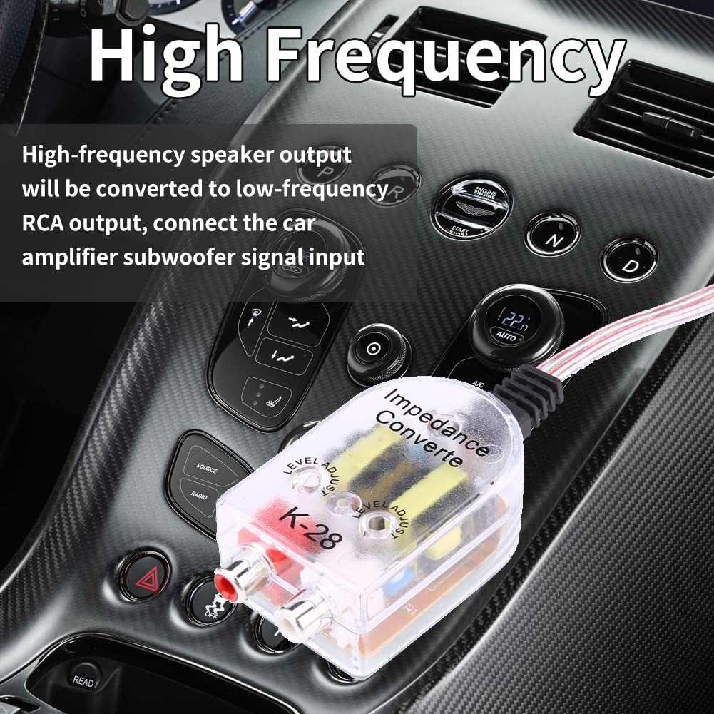 Keenso High to Low Converter, Wire Converter Line Converter Car Audio Hilow Converter Output Impedance Converter