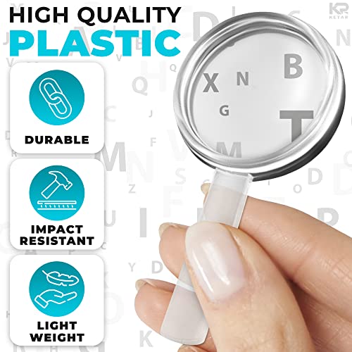 20Pcs Mini Magnifying Glass for Reading - Magnifying Glasses for Kids Magnifying Glass Medical Equipment Science Party Favors - Plastic Magnifying Lens for Reading Magnifiers for Seniors Geology Tools