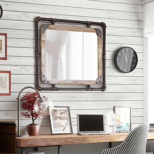 247SHOPATHOME Wall Mirror, Black