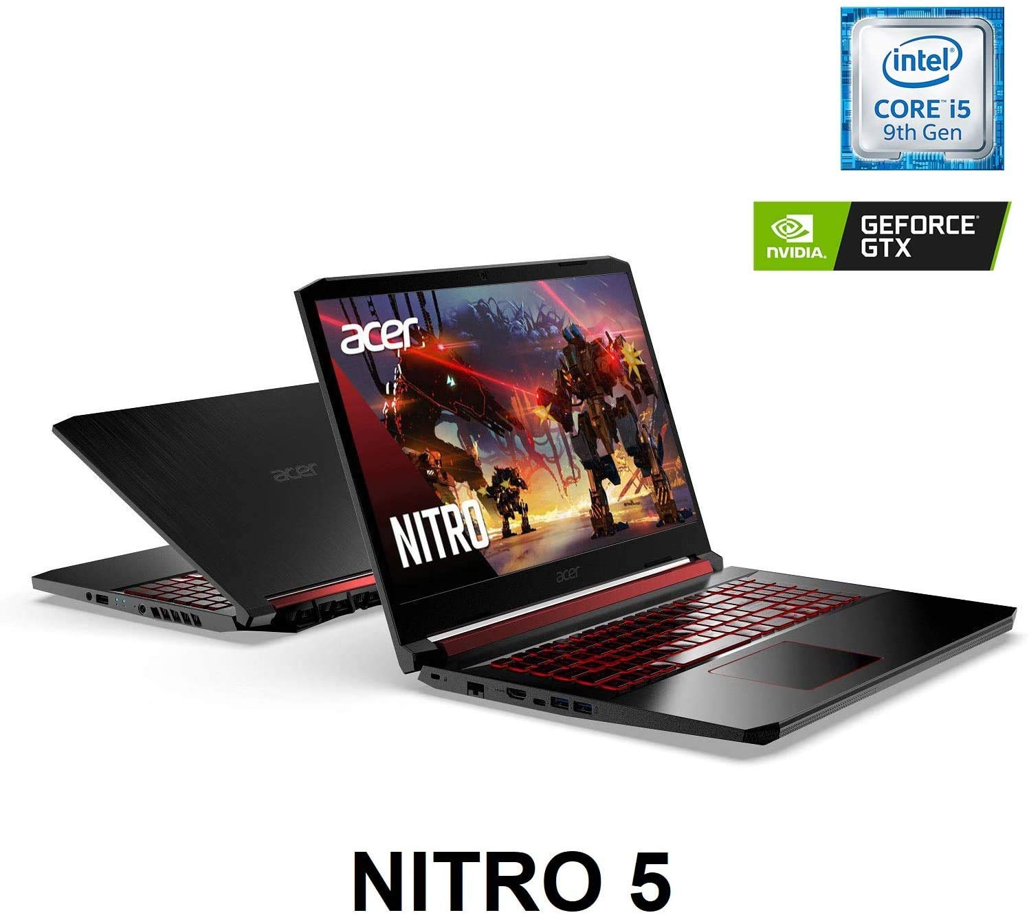 acer Nitro 5 Gaming Laptop, 9th Gen Intel Core i5-9300H, NVIDIA GeForce GTX 1650, 15.6" Full HD IPS Display, WiFi 6, Waves MaxxAudio, Backlit Keyboard (32GB RAM/1TB PCIe SSD/1TB HDD)