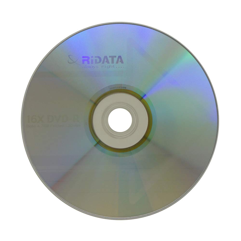 3000 Pack Ridata DVD-R 16X 4.7GB 120 Min Silver Logo Top Blank Data Video Media Recordable Disc