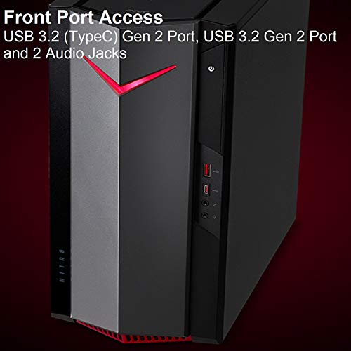 Acer Nitro 50 N50-620-UR11 Gaming Desktop | 11th Gen Intel Core i5-11400F 6-Core Processor | NVIDIA GeForce GTX 1650 | 8GB DDR4 | 512GB NVMe M.2 SSD | Intel Wi-Fi 6 AX201 | Keyboard and Mouse