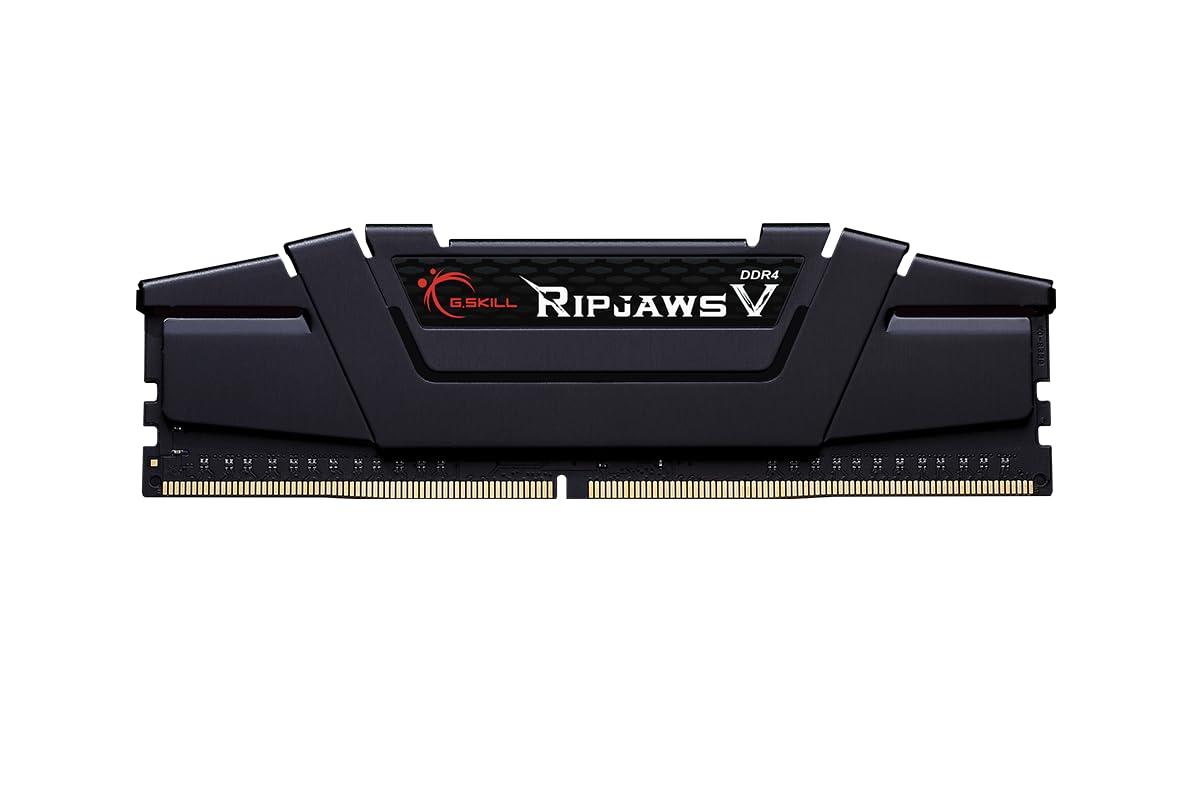 G.SKILL Ripjaws V Series DDR4 RAM 32GB (1x32GB) 2666MT/s CL18-18-18-43 1.20V Desktop Computer Memory UDIMM - Black (F4-2666C18S-32GVK)