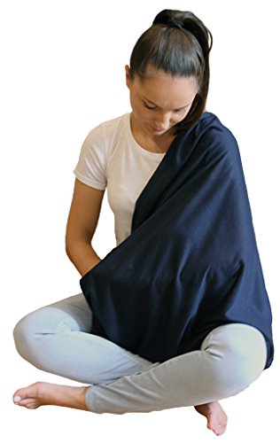 2pk LK Baby Infinity Nursing Scarf Breastfeeding Cover Ultra Soft (Grey/Navy)