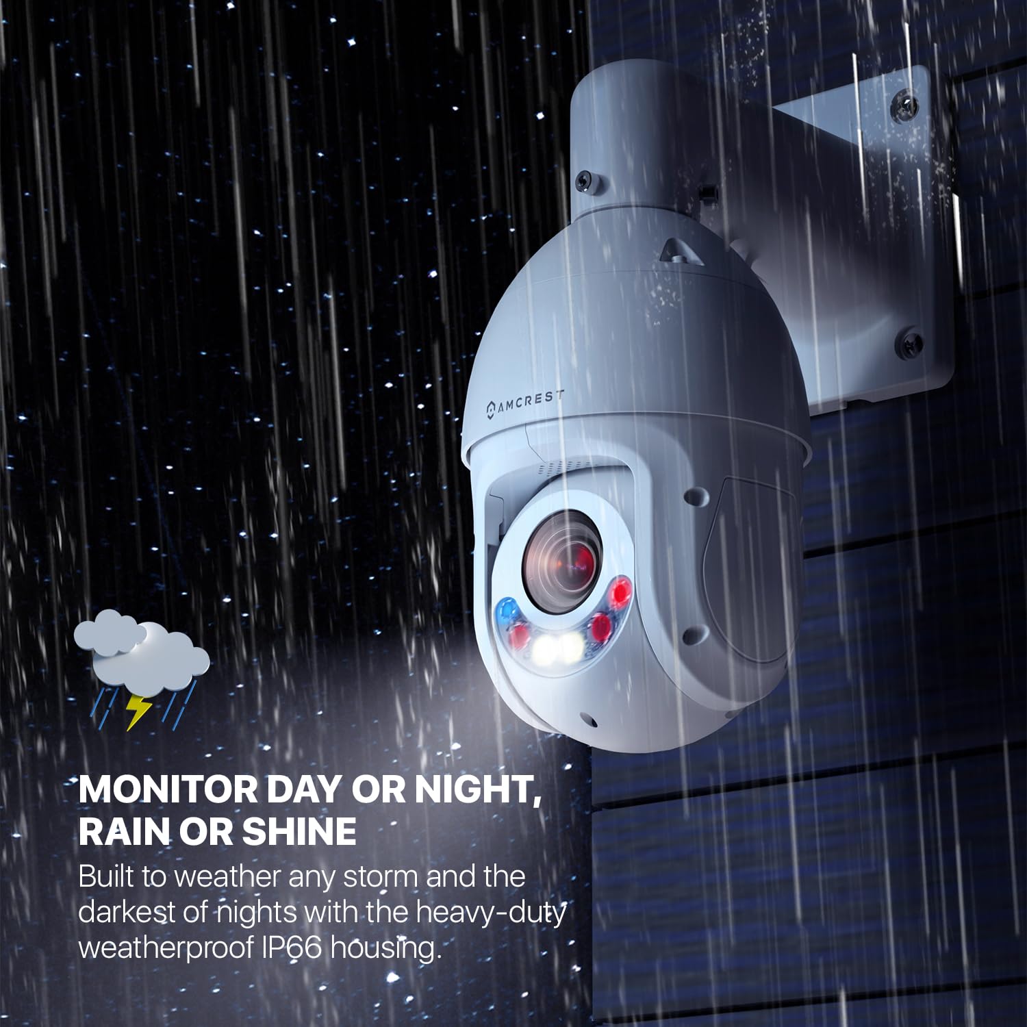 Amcrest 4MP AI PTZ POE IP Camera Pan Tilt Zoom (Optical 25x Motorized Zoom) Speed Dome, Human/Vehicle Detection, F1.6, 1/2.8" Sensor, 4MP@30fps, 328ft Night Vision, IP4M-1063EW-AI-V2