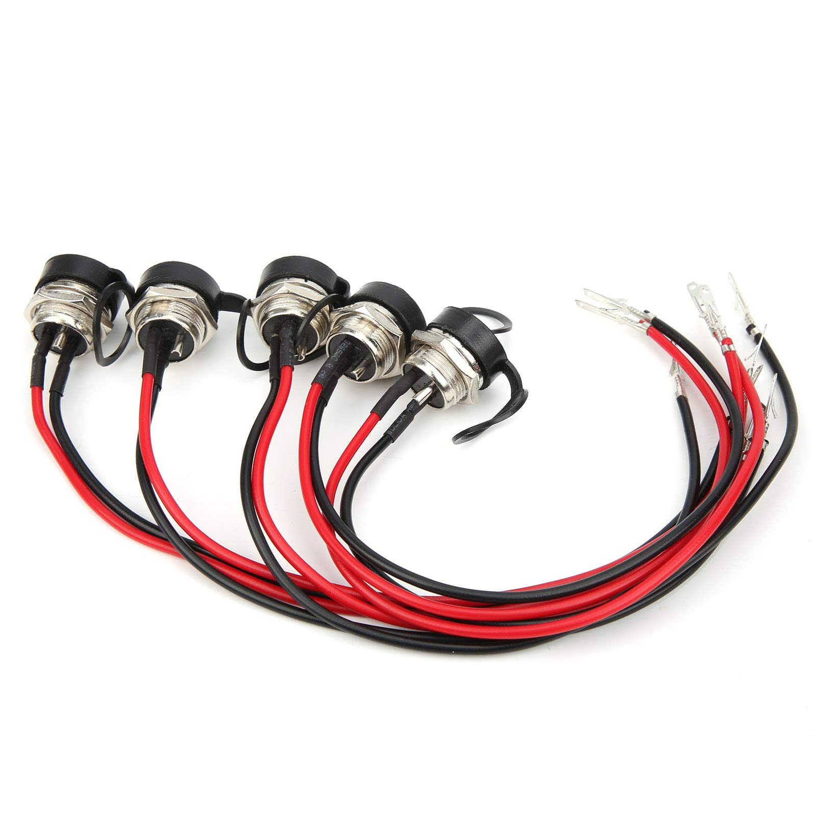 5pcs Scooter Charger Port, 3-Pin Inline Round Charger Connector with for Electric Self-Balancing Scooter