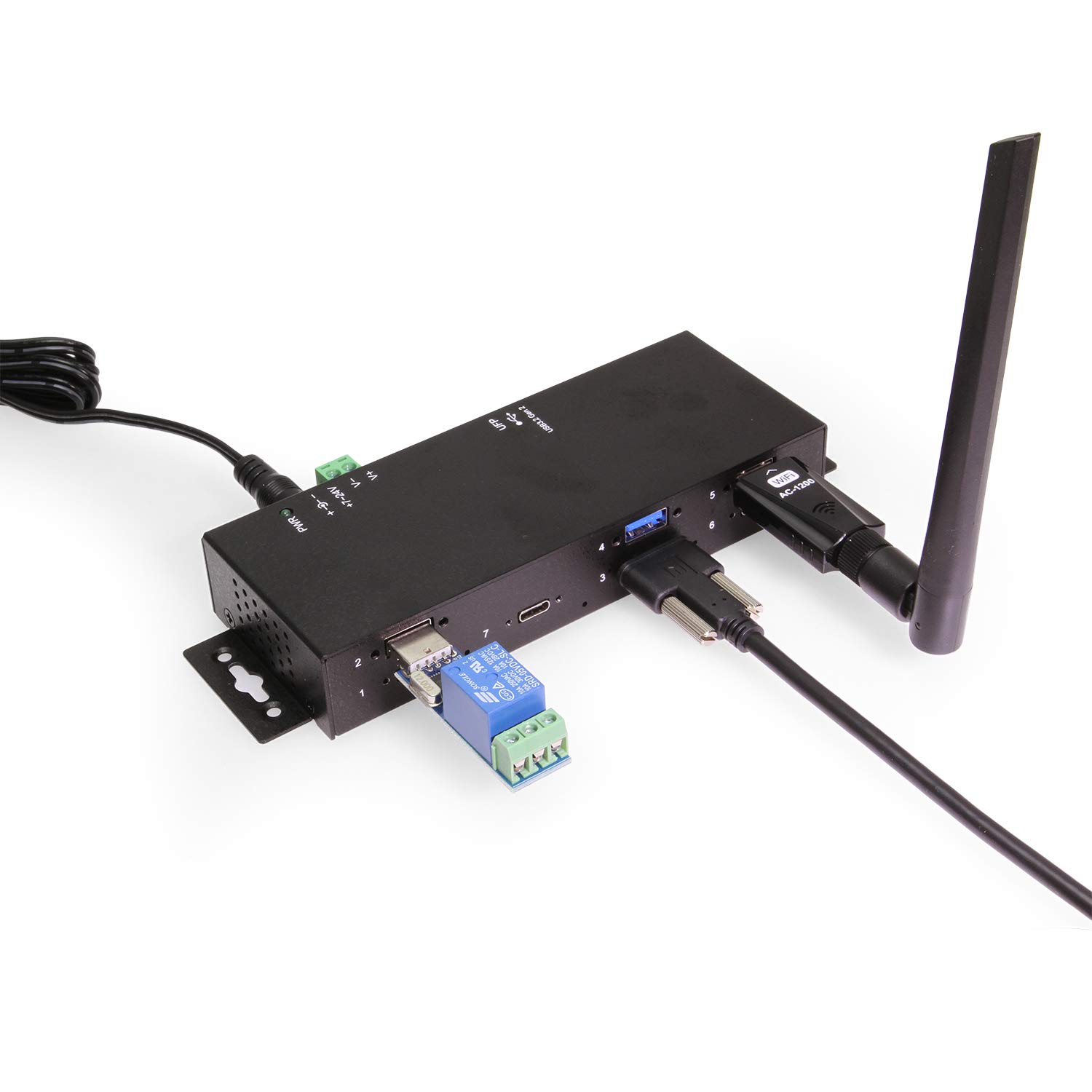 7 Port USB-C Hub with Surge Protection, 5Gbps Speed & 2.4A Charging