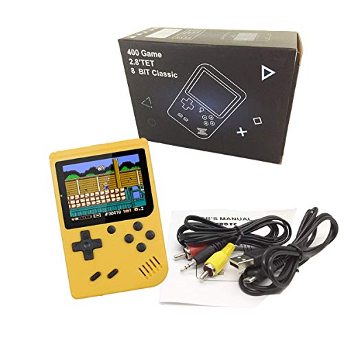 RFiotasy Handheld Game Console with 400 Classical FC Game ConsoleĀ Support for Connecting TV Gift Birthday for Kids and Adult(ZJ-Yellow)
