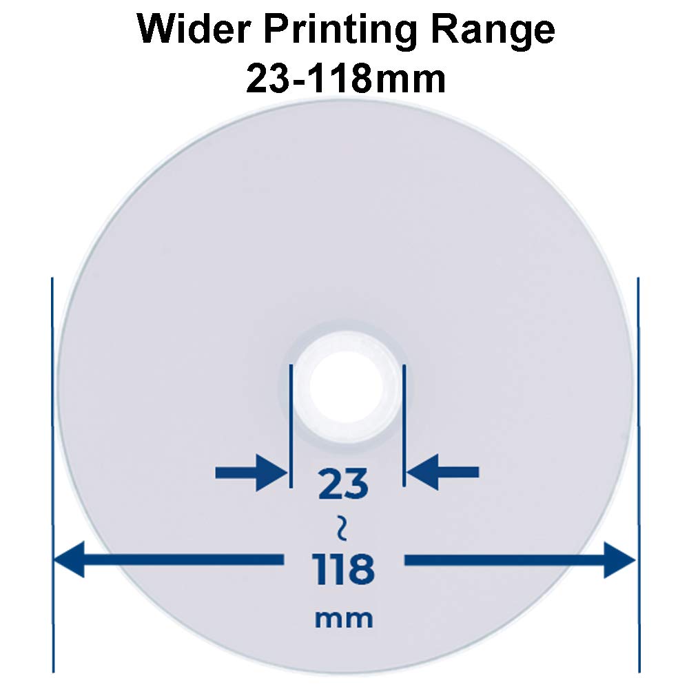 100 Pack Ritek Pro (Professional Grade) DVD-R 16X 4.7GB AZO Dye (MID MXL RG04) White Thermal Hub Printable Blank Media Recordable Disc