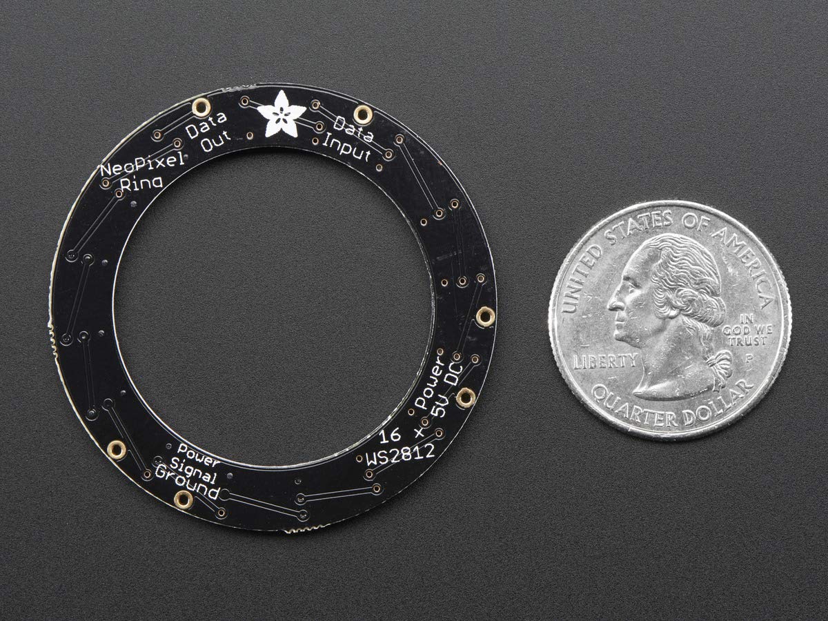 Adafruit Industries NeoPixel Ring - 16 x 5050 RGBW LEDs w/Integrated Drivers - Natural White - ~4500K