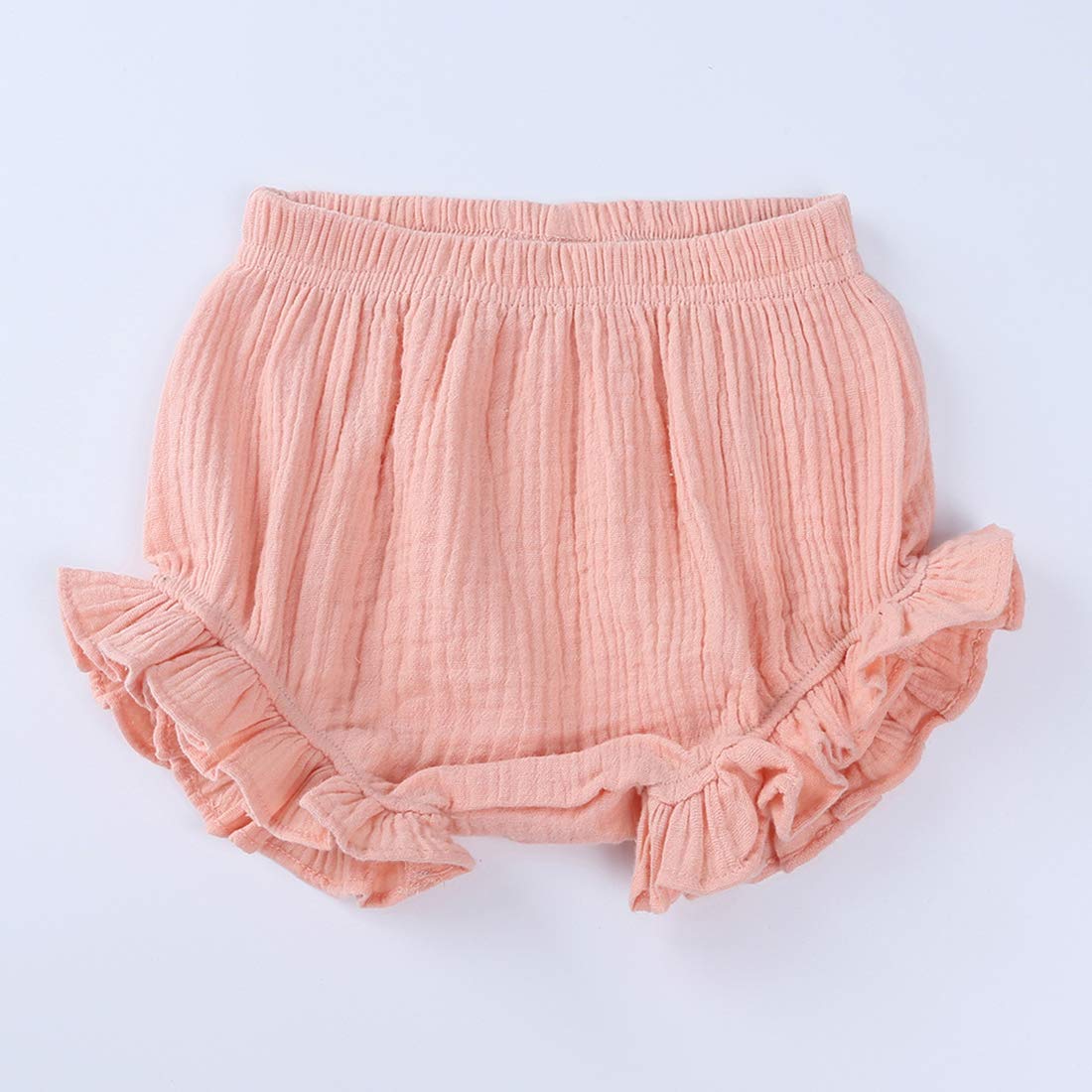 ZFTTZYMX 3-Pack Baby Girls Ruffle Bloomer Shorts Toddler Cute Cotton Linen Panty Diaper Covers 18-24 Months