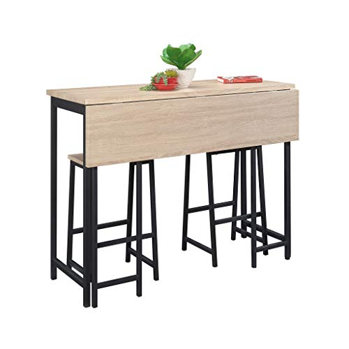 Sauder North Avenue Table with Drop Leaf, L: 47.50" x W: 28.38" x H: 36.13", Charter Oak Finish