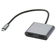ADAM ELEMENTS USB Type-C 2-Port HDMI Converter Multi Display Adapter