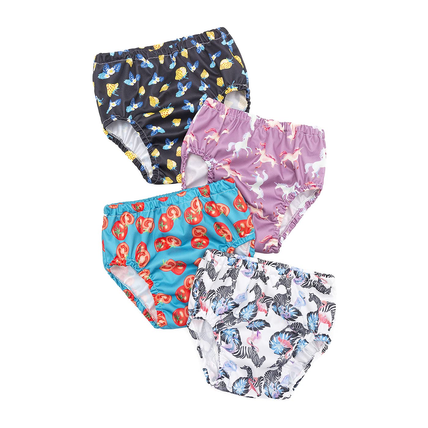 Kwumsy Plastic Pants for Toddlers, Waterproof Training Pants for Girls, Plastic Diaper Covers 2T, 3T, 4T, 5T, Plastic Training Underwear for Baby (2-3T)