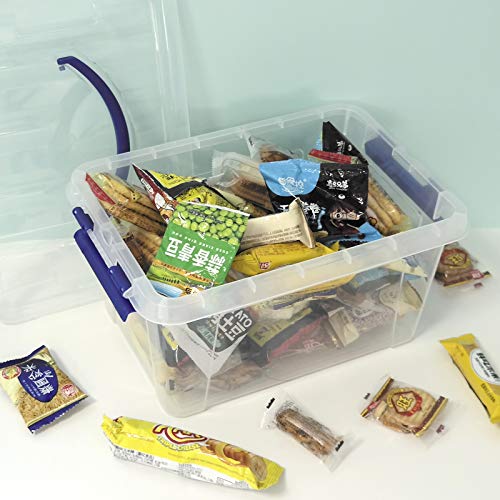 Rinboat 6 L Plastic Storage Bins, Clear, 2 Packs