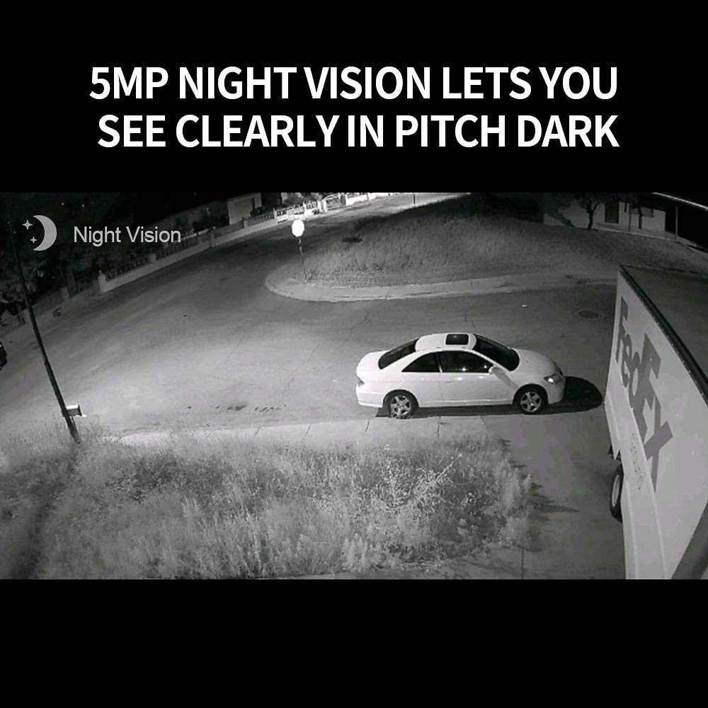 Poe Security Camera Outdoor Indoor SV3C HD 5MP IP POE Camera, 24PCS IR lights HD 65FT Night Vision, Home Surveillance Smart Motion Detect, Remote Access, IP66 Waterproof, Onvif Conformant, H.265, RTSP