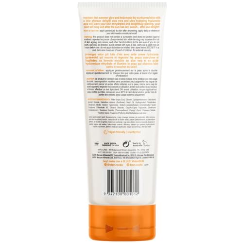 B.TAN After Sun Lotion | Ooooh Aftersun Delight - Aloe Vera & Hyaluronic Acid, Sun Burn Pure Skin Relief, Moisturizing, Soothing, Face & Body Cream, 7 Fl oz
