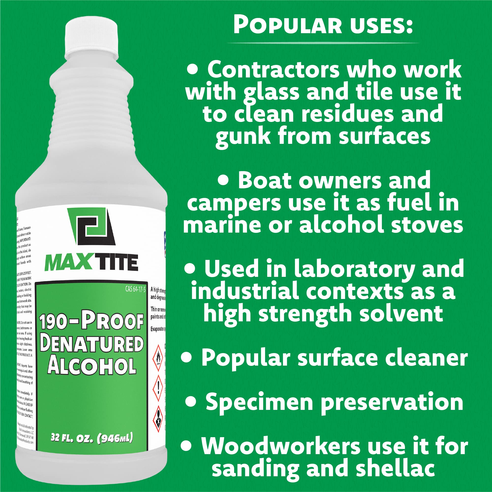 190-Proof Virgin Denatured Alcohol (32oz, 1)