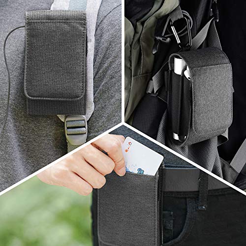 Geekria Headphone Amplifier Player Portable Case for Fiio M15, M11 Pro, M6, M9, Creative E5, G5, G6, Sony PHA-2, Shanling M6, M5S, Protective Carrying MP3 MP4 Player Bag with Room for Parts (Gray)