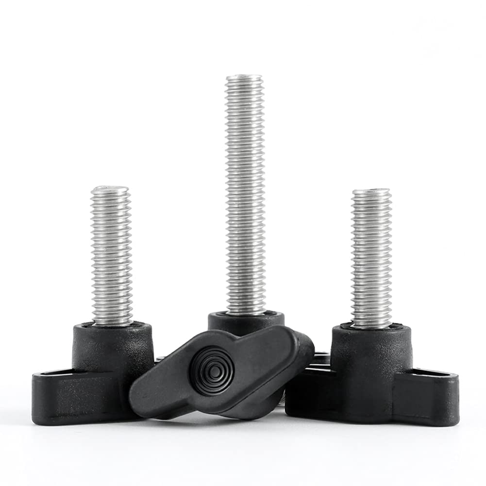 Yudesun Hardware Thumb Screws - M5 M6 M8 Stainless Steel Z-Shaped Handle Screw Wing Nut Knob Bolt Adjustable Clamping Handle Wingnut Knurled Thumbscrew Grip Handgrips