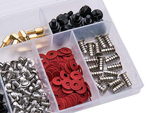 240Pcs for Computer PC Repair for Motherboard PC Case CD-ROM Notebook Riser Fiber Screw Washer Tool Set SCRW-196647