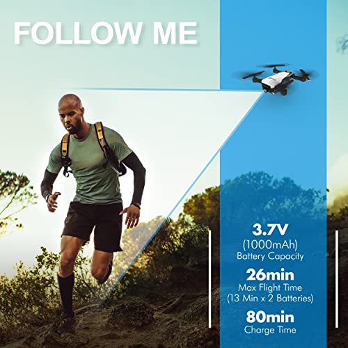 Contixo F16 FPV Drone with Camera for Kids - 2.4G RC Quadcopter Drones for Kids and Beginners with 6-Axis Gyro, 1080P HD Camera, Follow Me Mode, Gesture Control, Headless Mode, WiFi, 2 Batteries