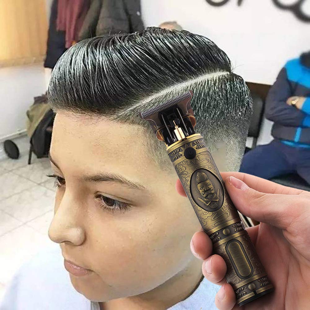 Bastmei Professional Mens Hair Clippers 0mm Zero Gapped Cordless Hair Trimmer Rechargeable Grooming Kits For Men T-Blade Beard Trimmer
