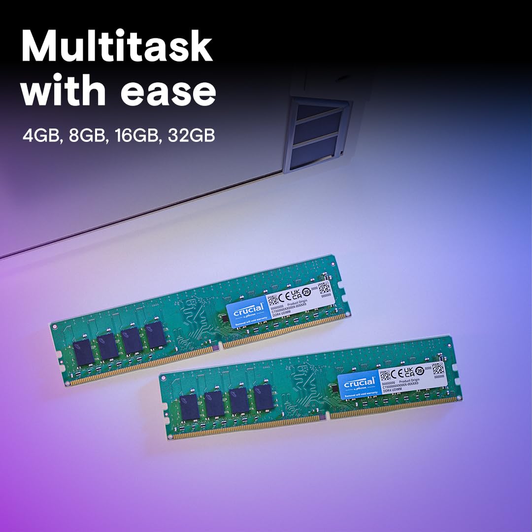 Crucial 32GB Kit (16GB x 2) DDR4 3200 MHz (PC4-25600) UDIMM 288-Pin Memory - CT2K16G4DFRA32A