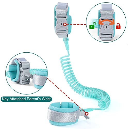 Child Wrist Leashes for Toddlers 8.2 Feet Anti Lost Wrist Link to Wrist Leash for Kids Keep Your Kid Close and Safe in Crowded Place with Locks