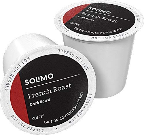Amazon Brand - 100 Ct. Solimo Dark Roast Coffee Pods, French Roast & 100 Ct. Solimo Decaf Light Roast Coffee Pods, Breakfast Blend, Compatible with Keurig 2.0 K-Cup Brewers