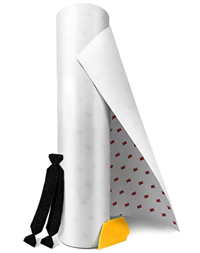 3M Clear Paint Protection Vinyl Film 12 Inch Wide Choose Your Size Including Tools (12 Inch x 25 Inch (Incl. Detailer & 2X Black Felts))
