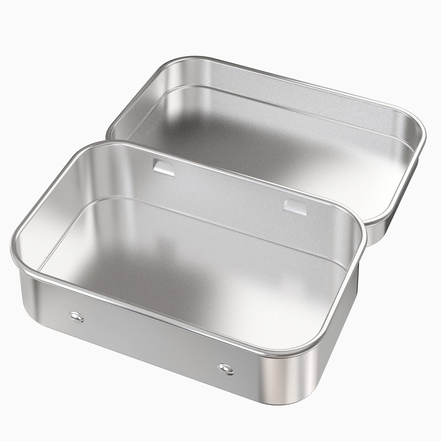 12 Pcs Metal Hinged Tin Box Container Mini Portable Small Storage Container Kit with Lid for Home Storage 3.7x2.3x0.8 inch.