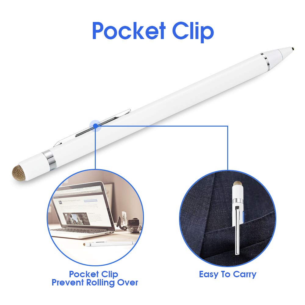 Active Pens for Lenovo C330 Convertible 2-in-1 Chromebook (11.6") Stylus, EDIVIA Digital Pencil with 1.5mm Ultra Fine Tip Stylus for Lenovo C330 Convertible 2-in-1 Chromebook (11.6") Pens, White