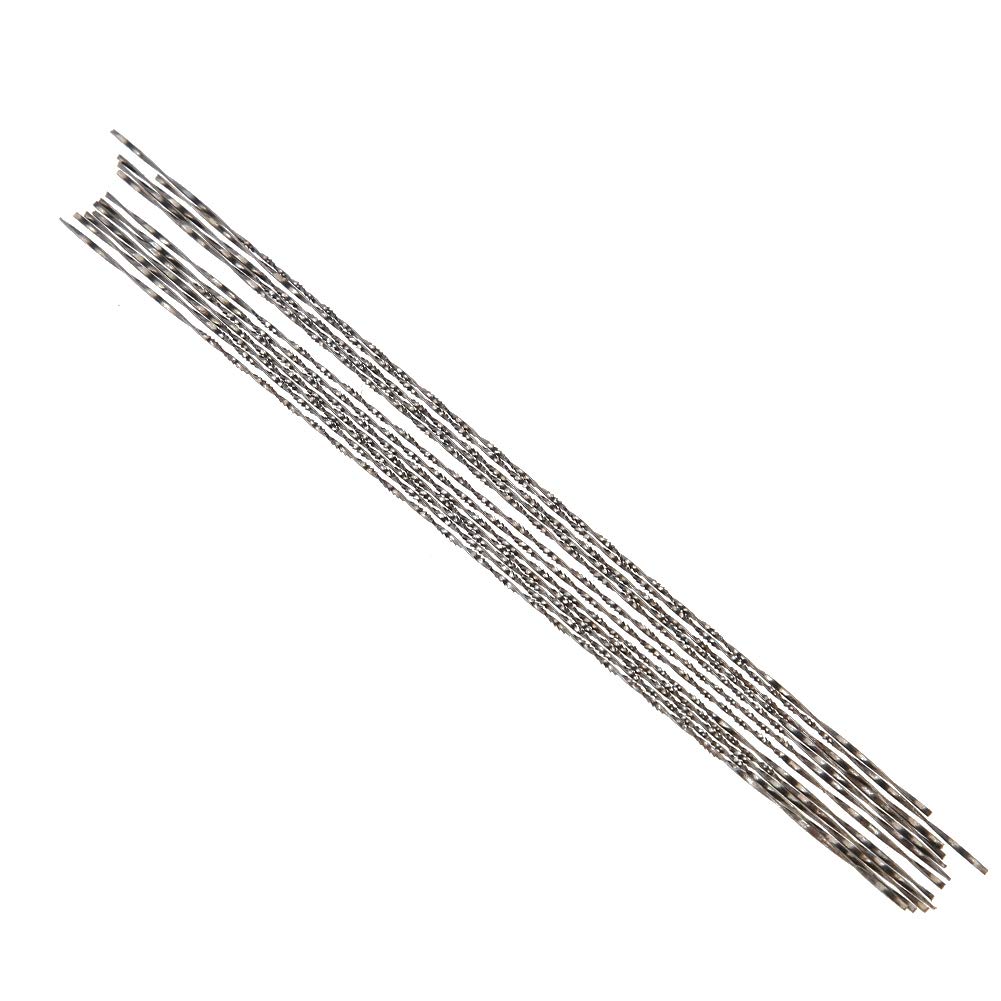 12 Pieces Scroll Saw Blades With Spiral Teeth for Wood Metal Plastic Cutting Sawing Carve Fit for Bosch, etc. (5#)
