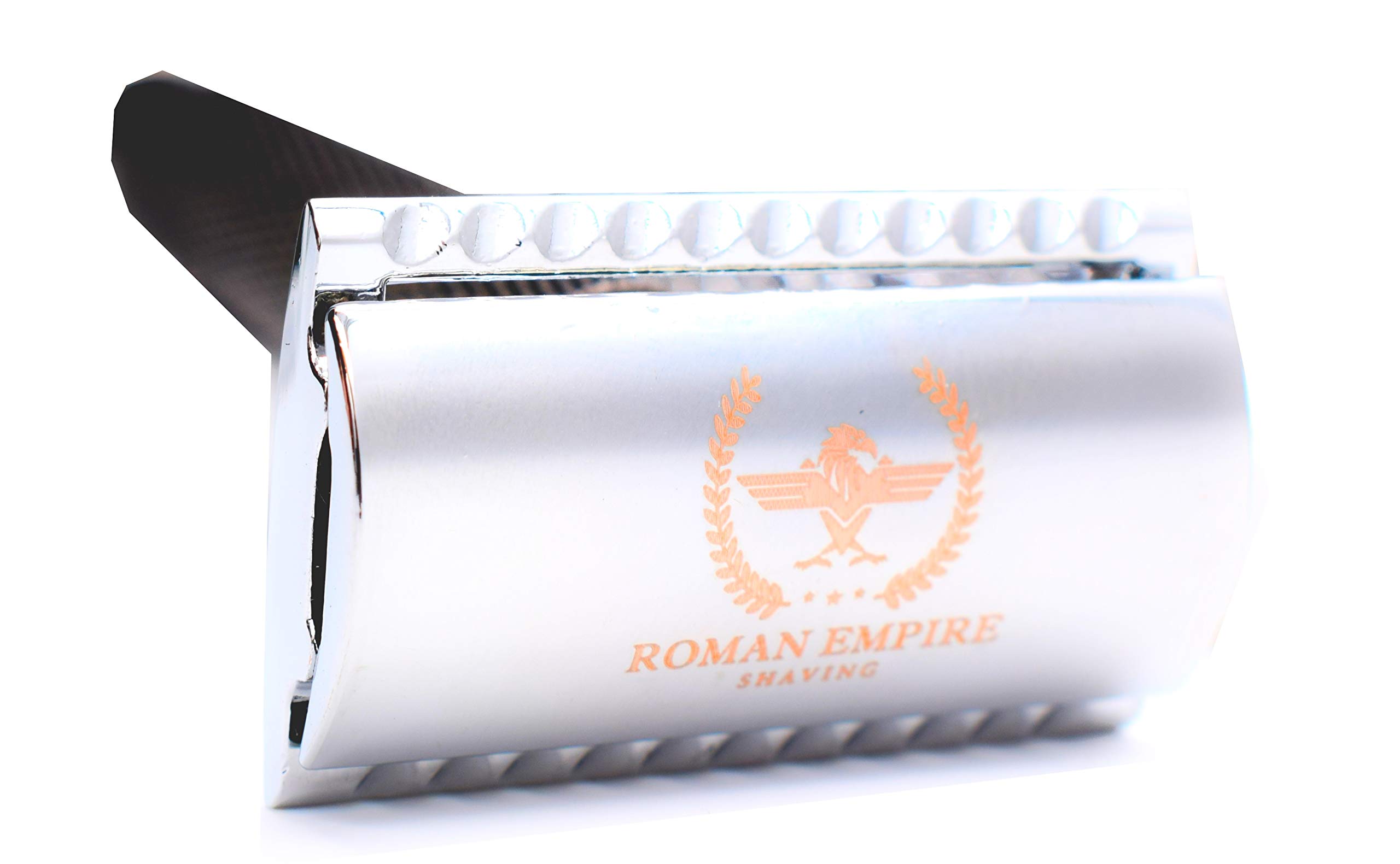 Caesar Gun Metal Safety Razor by Roman Empire Shaving with Set of 20 Shaving Blades (Astra-Derby-Shark-Treet)