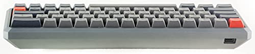 Clack Solid Aluminum Mechanical Keyboard - Cherry MX Brown Switches - Hot swappable - GK64, Grey