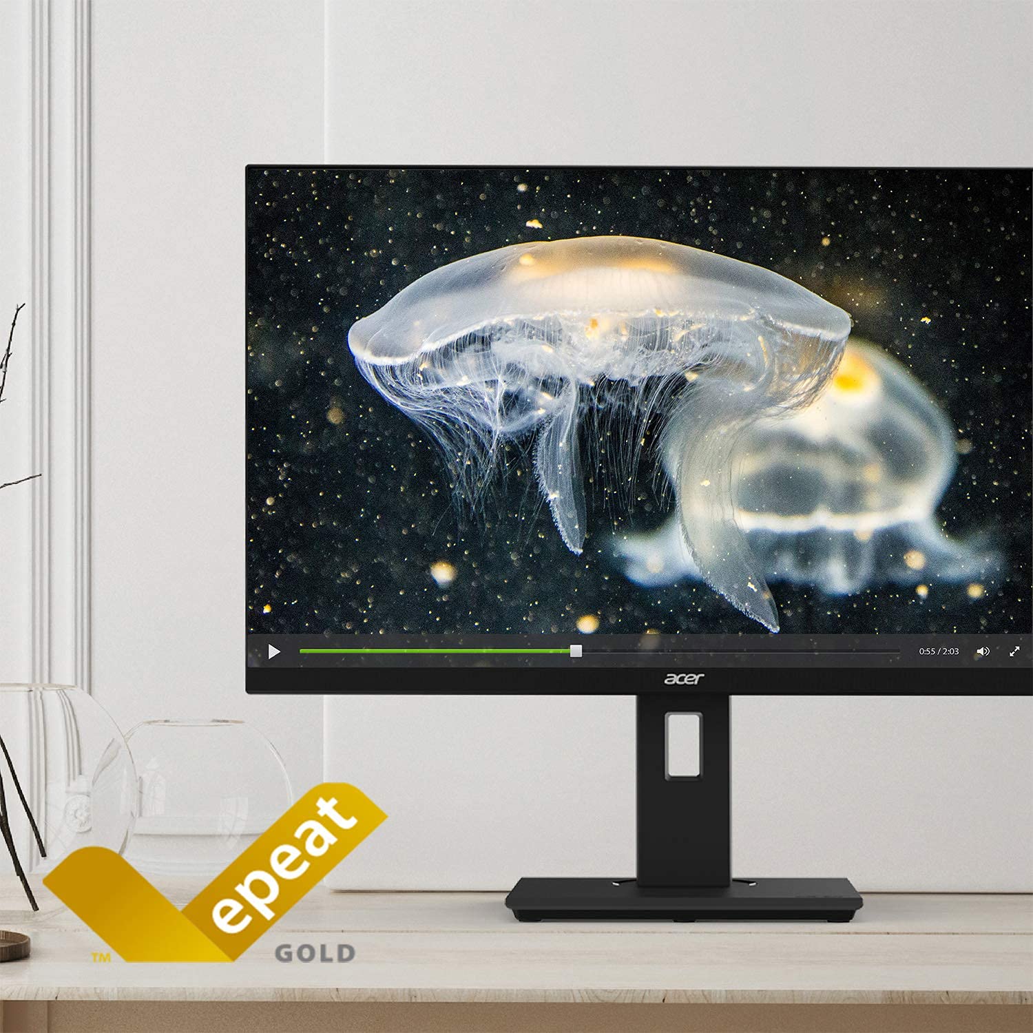 Acer UM.FB7AA.001 LCD Monitor - B247W 23.8" LED 16:10 4ms GTG Free 3 Year Warranty in Plane Switching (IPS) Technology 1920 x 1200 16.7 Million Colors Adaptive Sync 300 Nit (Renewed)