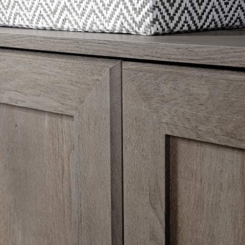 Sauder Bookcase with Doors, L: 35.28" x W: 13.23" x H: 69.76", Mystic Oak finish